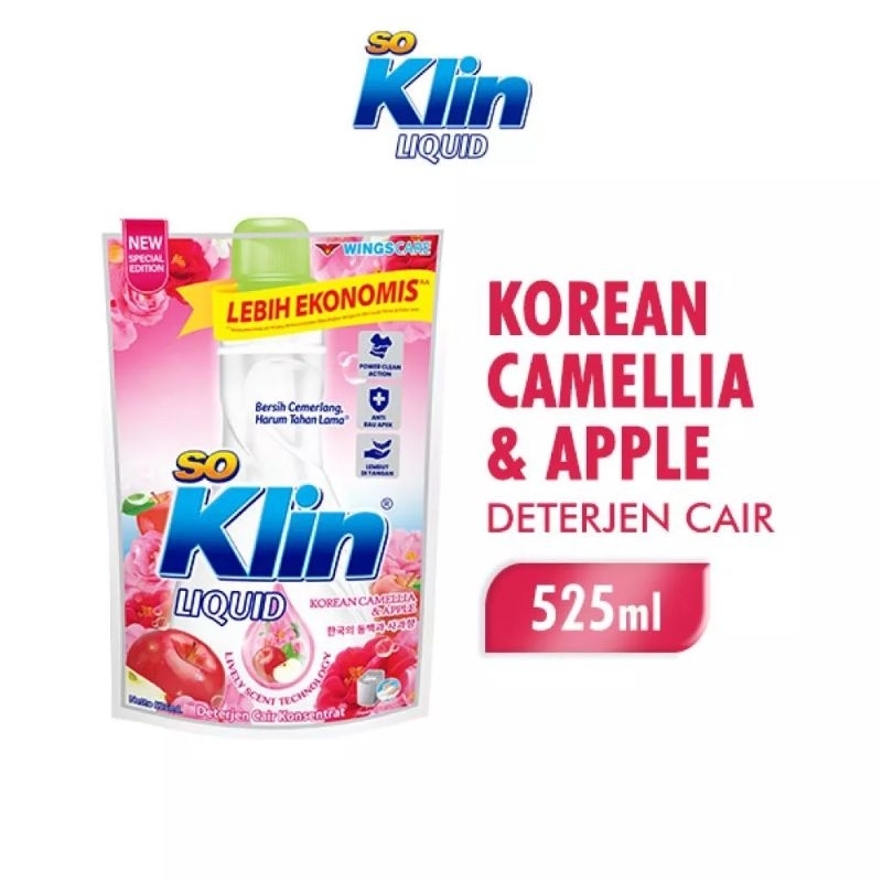 Jual SOKLIN So Klin Liquid Detergent Cair Korean Camelia 525ml | Shopee Indonesia