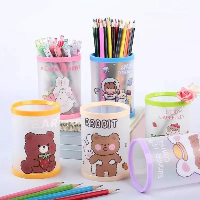 Jual kotak pensil karakter cute/kotak tempat alat tulis karakter karton ...