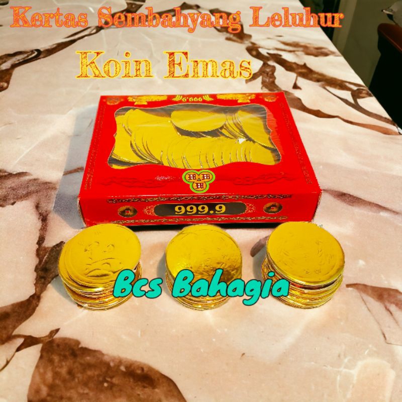 Jual Koin Coin Emas Gold Sembahyang Uang Leluhur Cengbeng Qing Ming ...