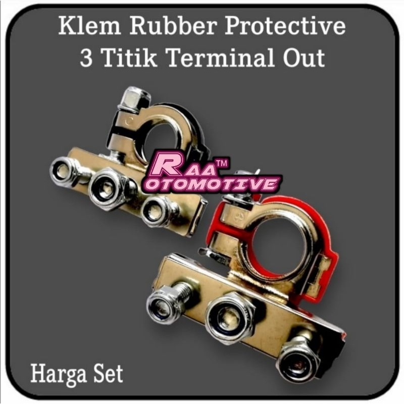 Jual Klem Aki Accu Plus Terminal 3 Lobang - Harga Set | Shopee Indonesia