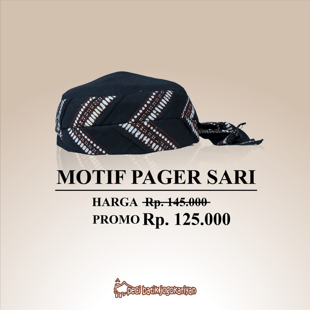Jual Peci Batik Jogokariyan Terbaru Motif Pager Sari | Shopee Indonesia