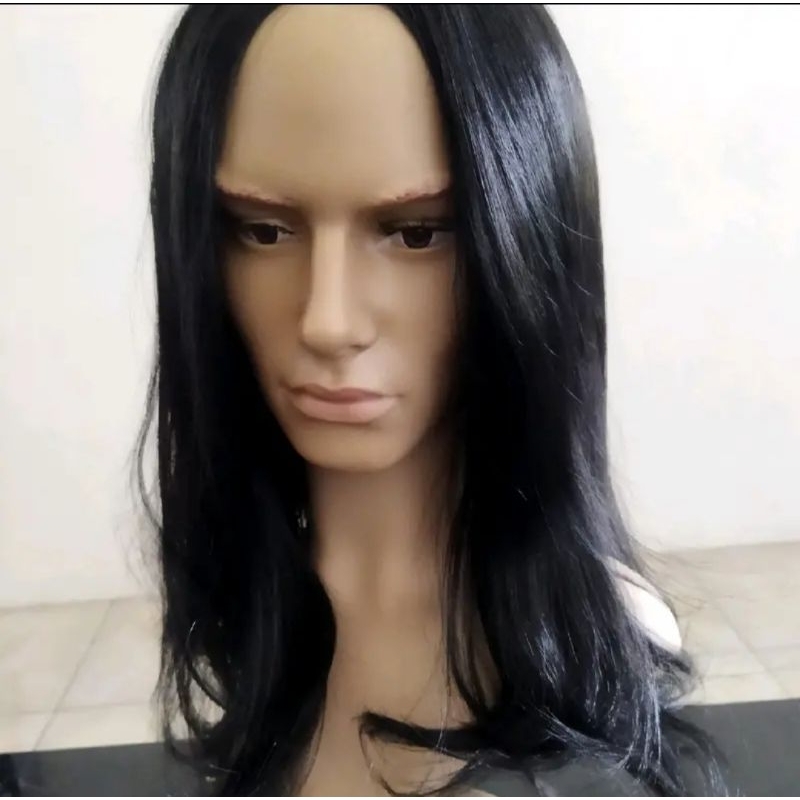 Jual Wig Pria Panjng Rambut palsu pria gondrong hitam | Shopee Indonesia