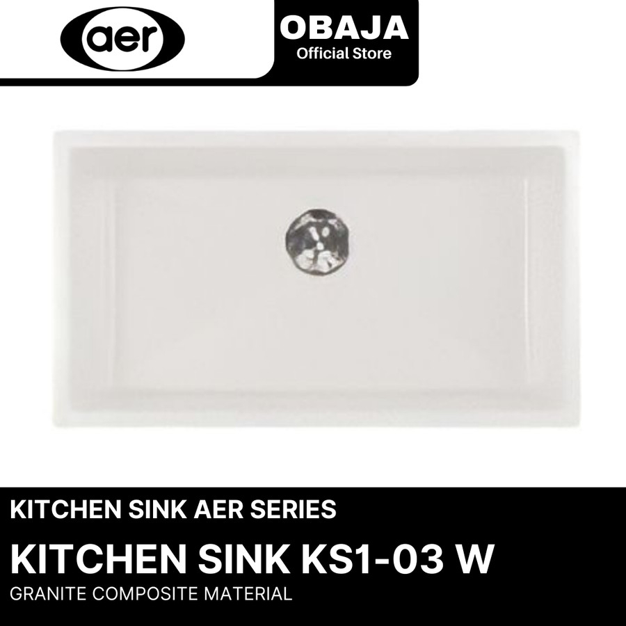 Jual AER Granite Kitchen Sink KS1-03 W AER/ Bak Cuci Piring KS1-03 W ...