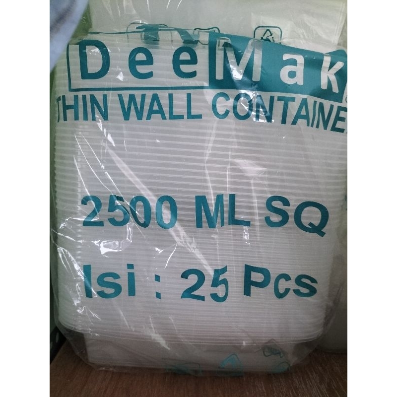 Jual Thinwall DM Square 2500ml per 10 pcs | Shopee Indonesia