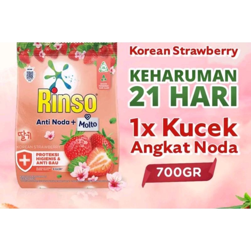 Jual Rinso Detergen Korean Strawbery 700g | Shopee Indonesia