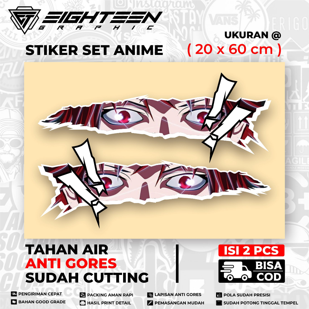 Jual STIKER ANIME 1 SET SASORI / STIKER AESTHETIC MOTOR / STIKER LAPTOP ...