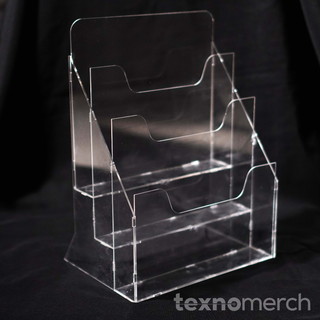 Jual Rak Display Acrylic Tempat Brosur A5 / Akrilik Standing Brosur ...