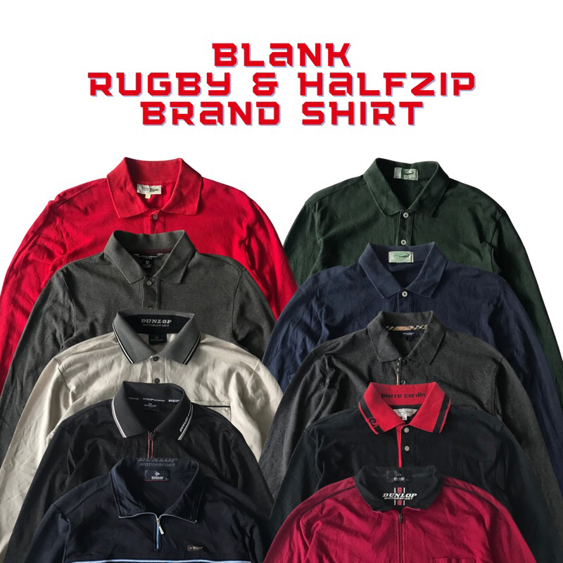 Jual BLANK RUGBY SHIRT BRAND (POLO LENGAN PANJANG RUGBY MOTIF POLOS ...