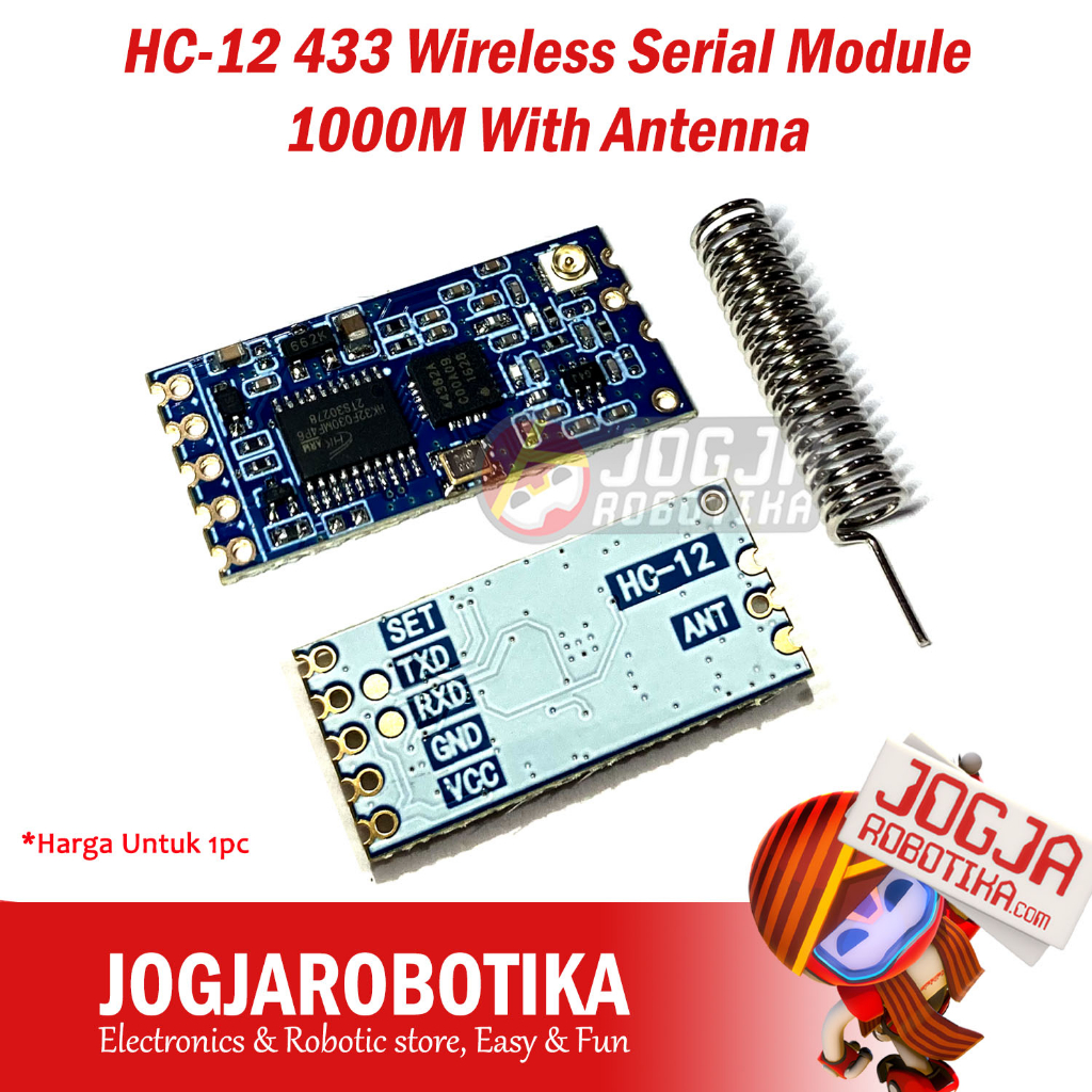 Jual HC-12 433 SI4463 Wireless Serial Module 1000M With Antenna | Shopee Indonesia