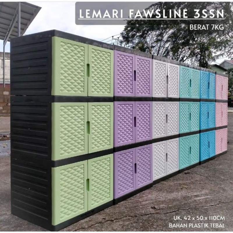 Jual Lemari Plastik Fawsline 3 susun | Shopee Indonesia