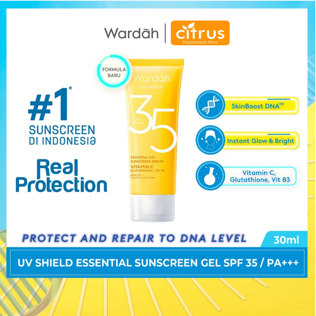 Jual Wardah UV Shield Essential Sunscreen Gel SPF 35 PA +++ 40 ml ...
