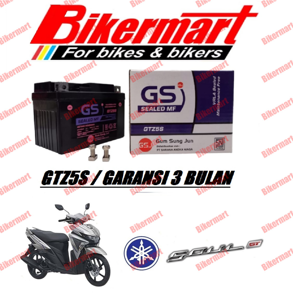 Jual Aki Motor Yamaha Mio Soul GT GTZ5S Accu Kering MF | Shopee Indonesia