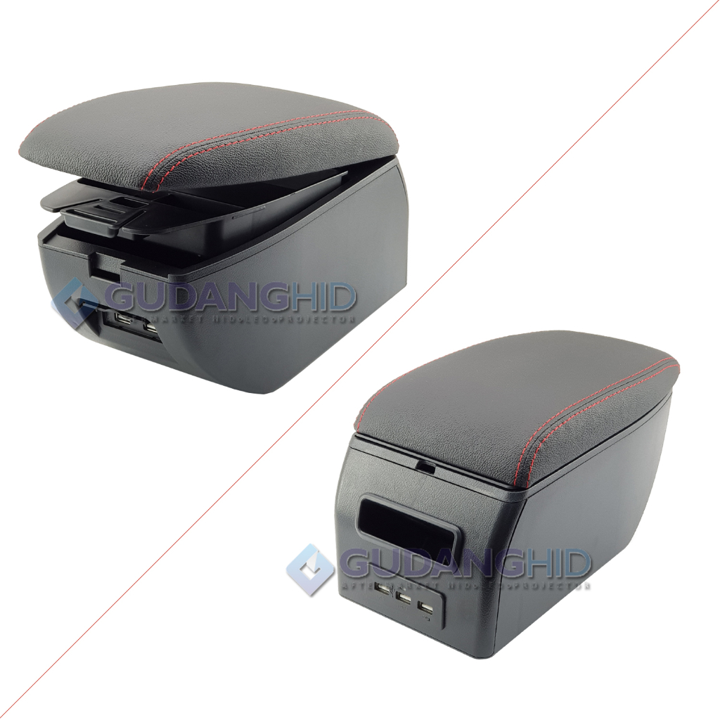 Jual Armrest Mobil Khusus Honda Brio Mobilio BRV 7 USB Port Charger ...