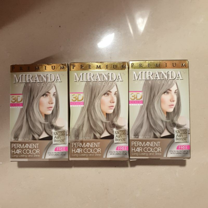Jual Miranda Permanent Hair Color Ash Blonde | Shopee Indonesia