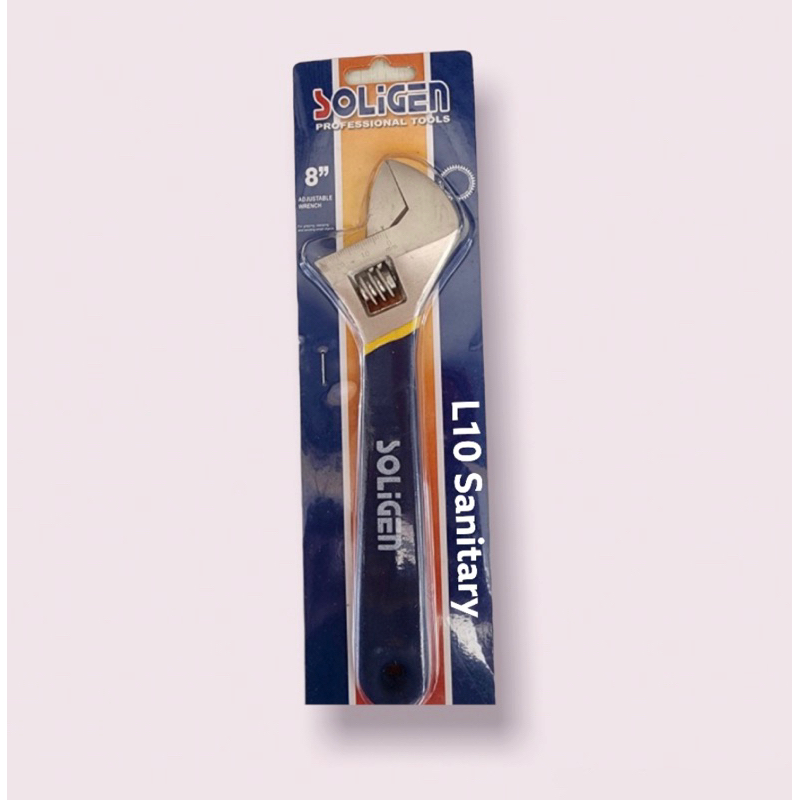 Jual Kunci Inggris SOLIGEN / Tang Kunci SOLIGEN 8 Inch Gagang Karet ...