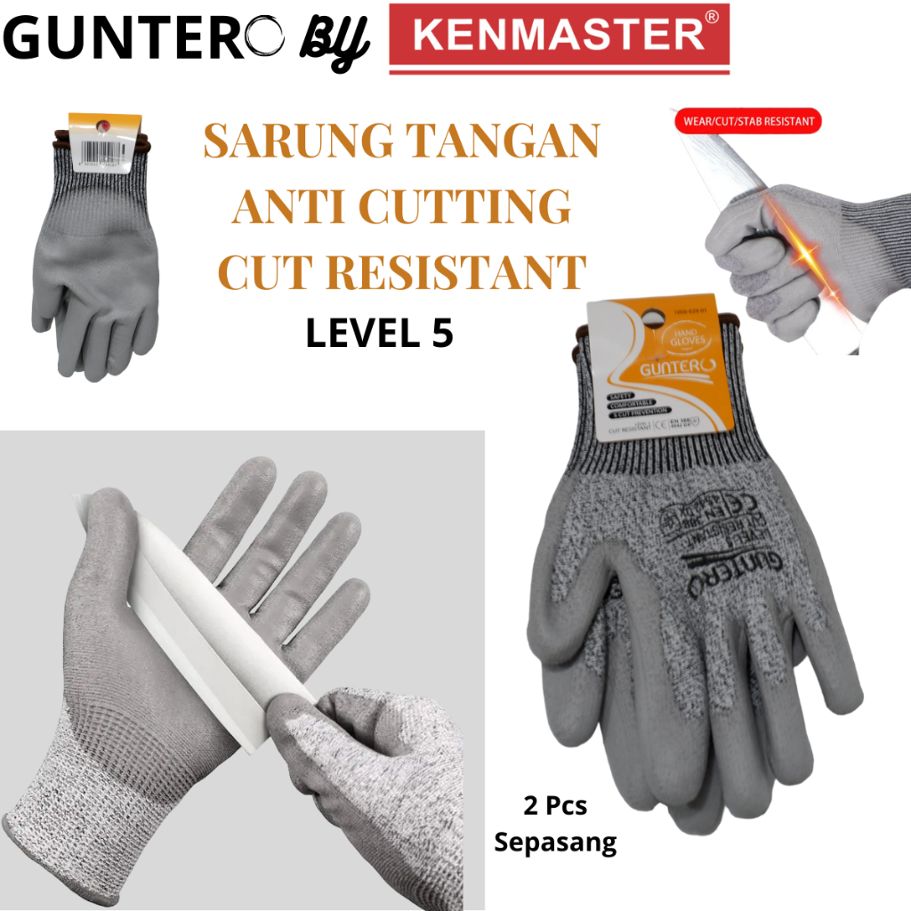 Jual Sarung Tangan Cut Resistant Guntero By Kenmaster Anti Cutting ...