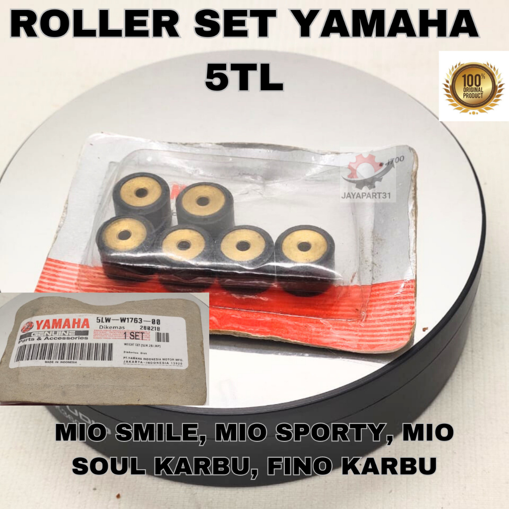 Jual ROLLER SET YAMAHA 5TL KUALITAS ASLI ORGINAL MIO SMILE, MIO SPORTY, FINO KARBU | Shopee ...