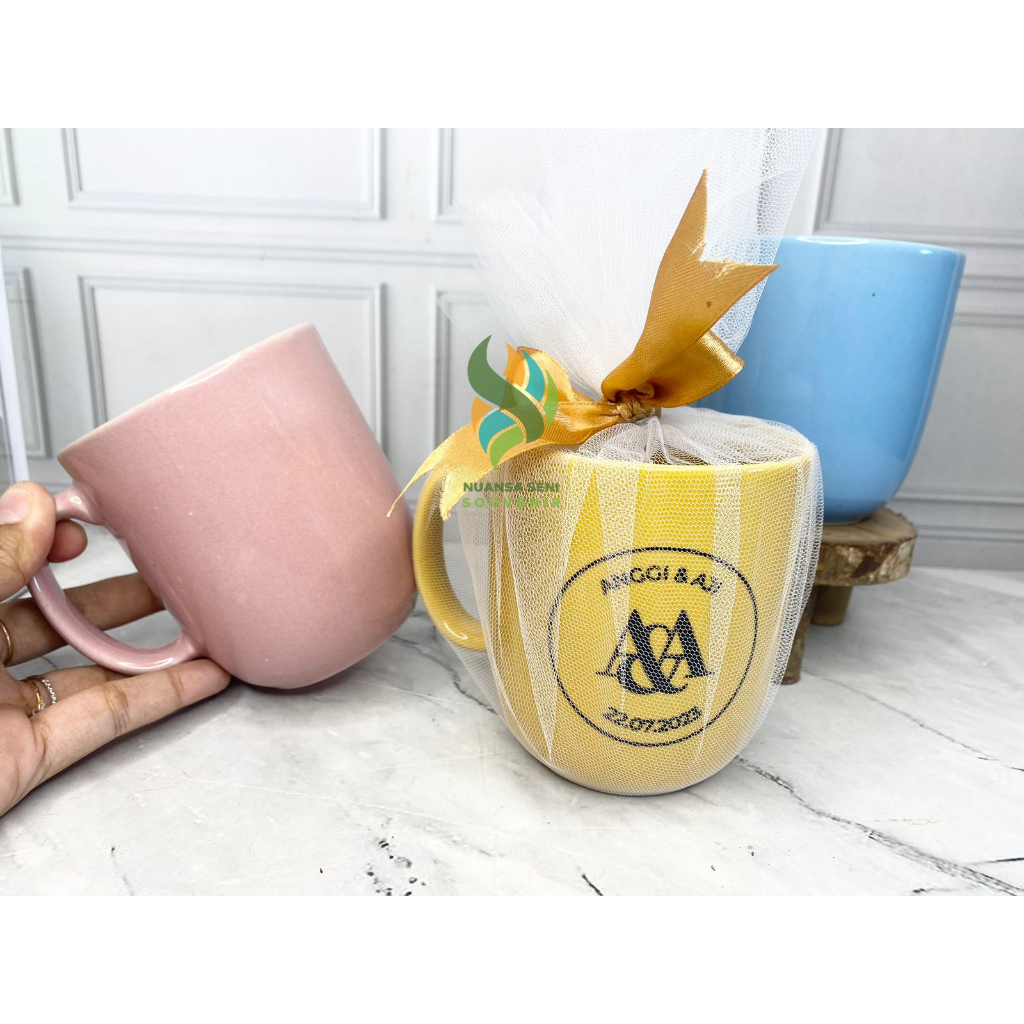 Jual Souvenir Mug Nono Cangkir Gagang Keramik Gelas Estetik Mug Oval ...