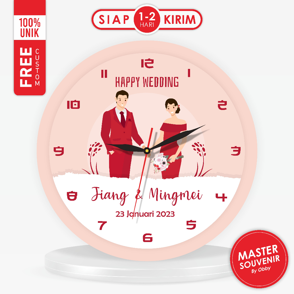 Jual Master Souvenir By Obby - Jam Duduk Custom Unik Nama Hadiah ...