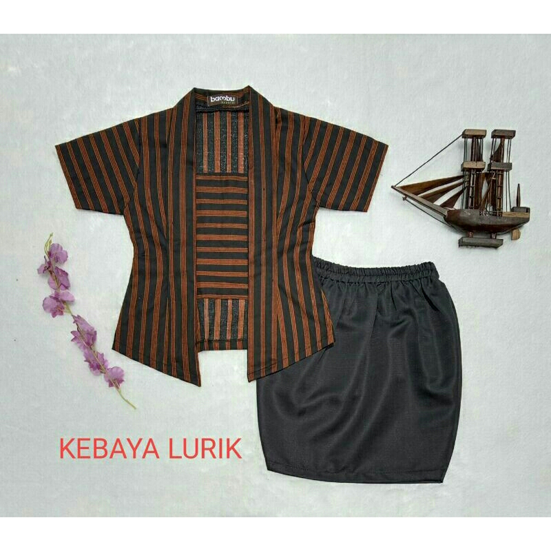 Jual Setelan Kebaya Lurik / Baju Adat Tradisional Jawa | Shopee Indonesia