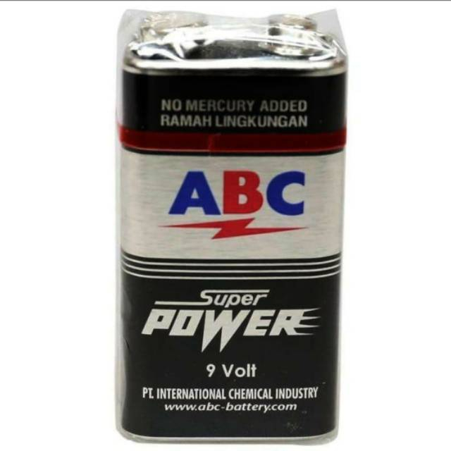 Jual Battery ABC 9V Super Power Hitam Baterai Batre ABC 9 Volt | Shopee ...
