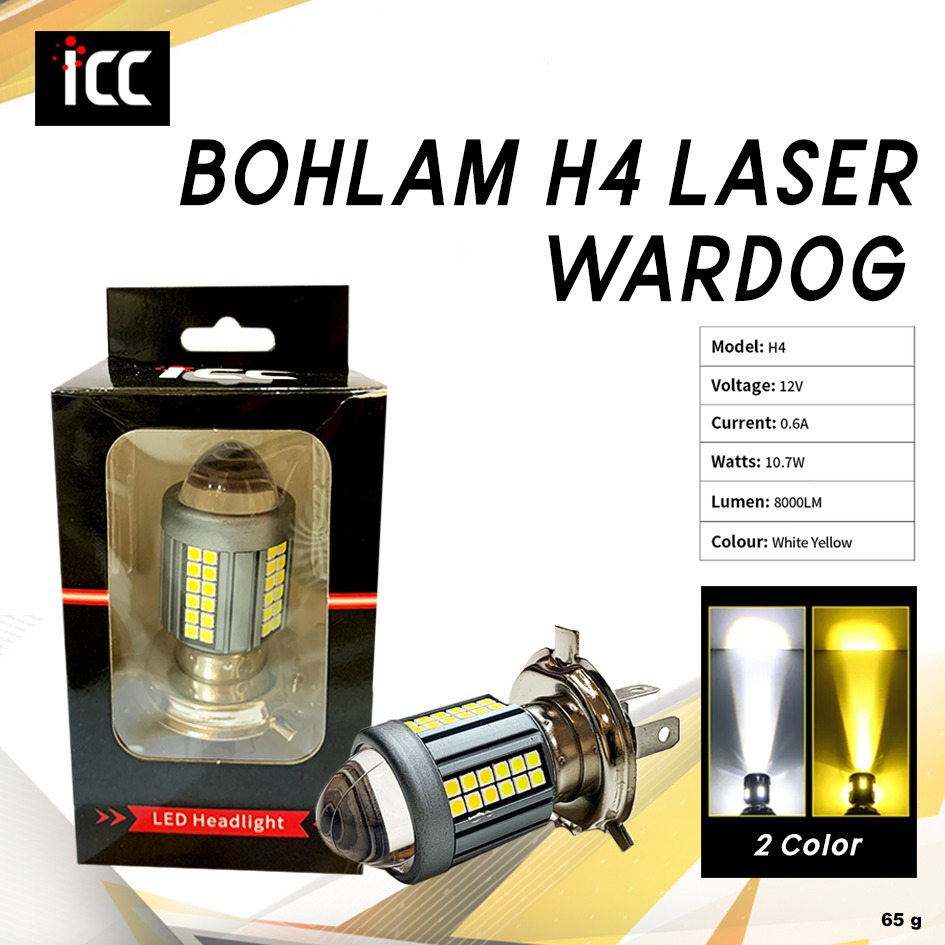 Jual Bohlam Laser H4 Wardog 62 LED ICC | Shopee Indonesia