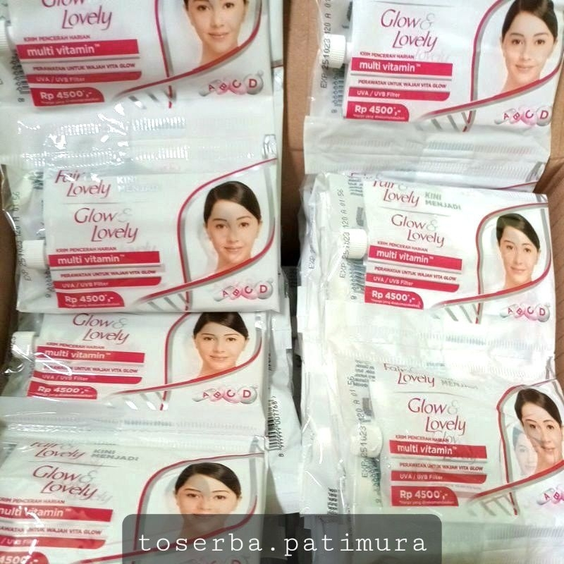 Jual (1 Renceng / 12 sachet) Fair / Glow & Lovely Krim Pencerah Harian ...