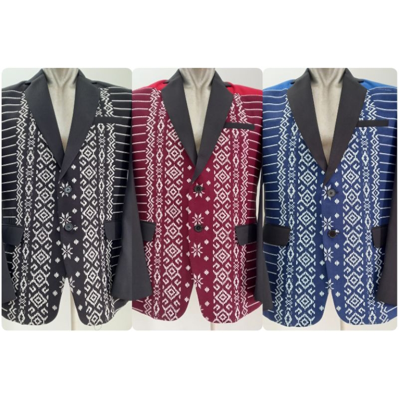 Jual Jas Batik Pria Ulos Sumatera / Jas Batik motif Ulos Tenun Sumatera ...