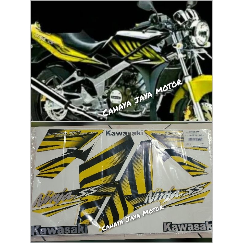 Jual Striping Stiker Ninja Loreng Ss kuning 2014 2015 Asli Kawasaki ...