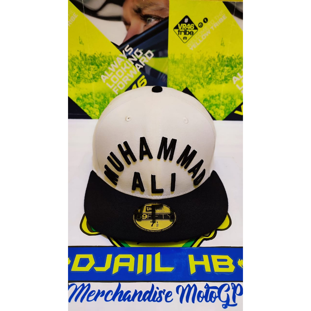 Jual Topi Original MUHAMMAD ALI X NEW ERA 59FIFTY WHITE BLACK | Shopee ...
