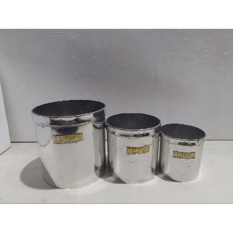 Jual Literan beras bambu takaran polos kaleng | Shopee Indonesia