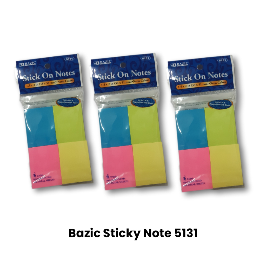 Jual STICKY NOTES MEMO MINI TEMPEL SET ISI 4 WARNA ( 4 cm X 5 cm ) STIK ...