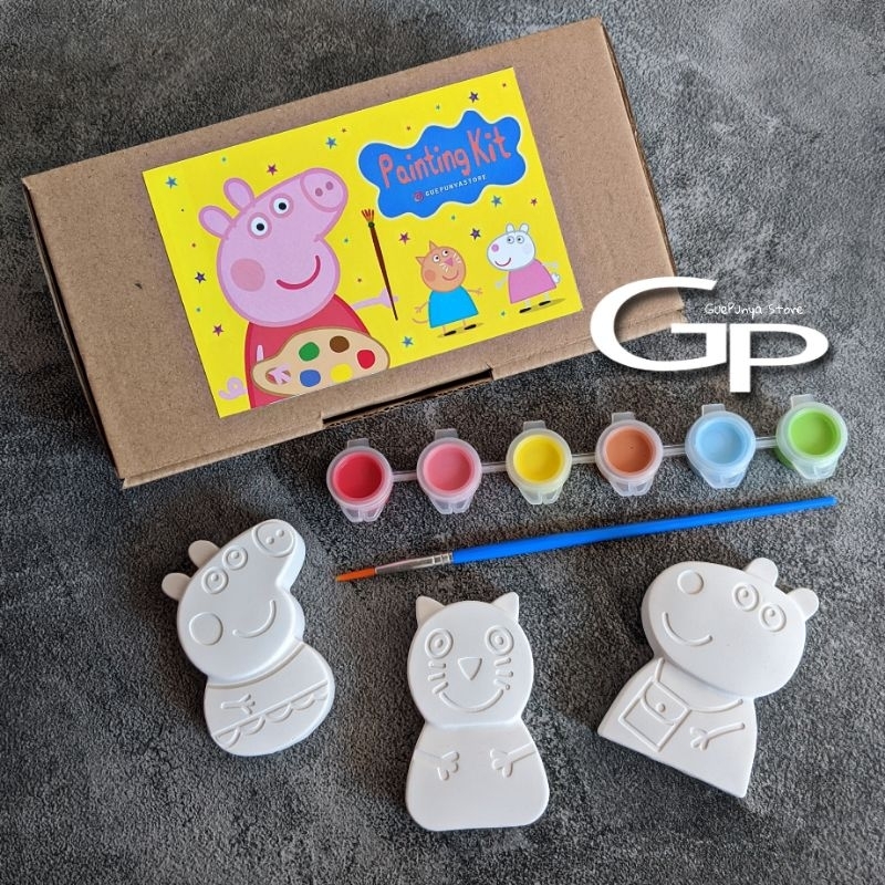 Jual Peppa Pig Set - Mainan Edukasi Anak Patung Lukis Gypsum Gyp ...