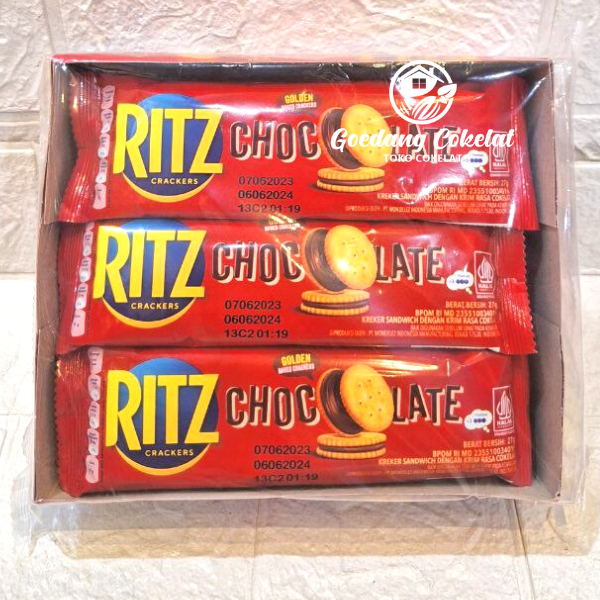 Jual Ritz Chocolate 1 Pak Isi 12 Pcs Sandwich Chocolate Coklat Cokelat Crackers | Shopee Indonesia