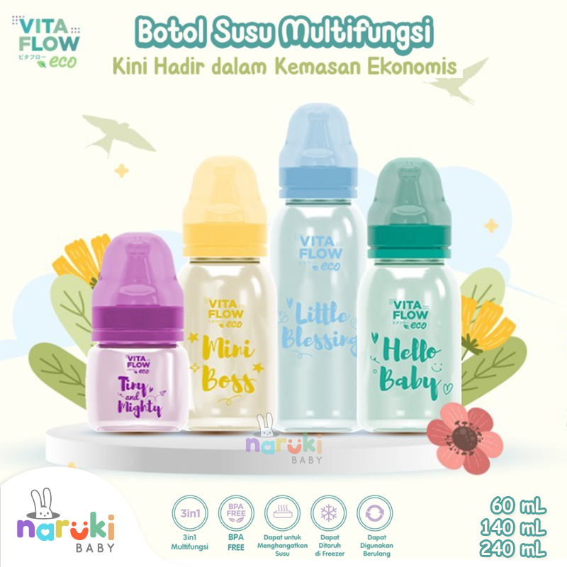 Jual Vita Flow Botol Susu Eco Pack 60mL 140mL 240mL Vitaflow | Shopee Indonesia