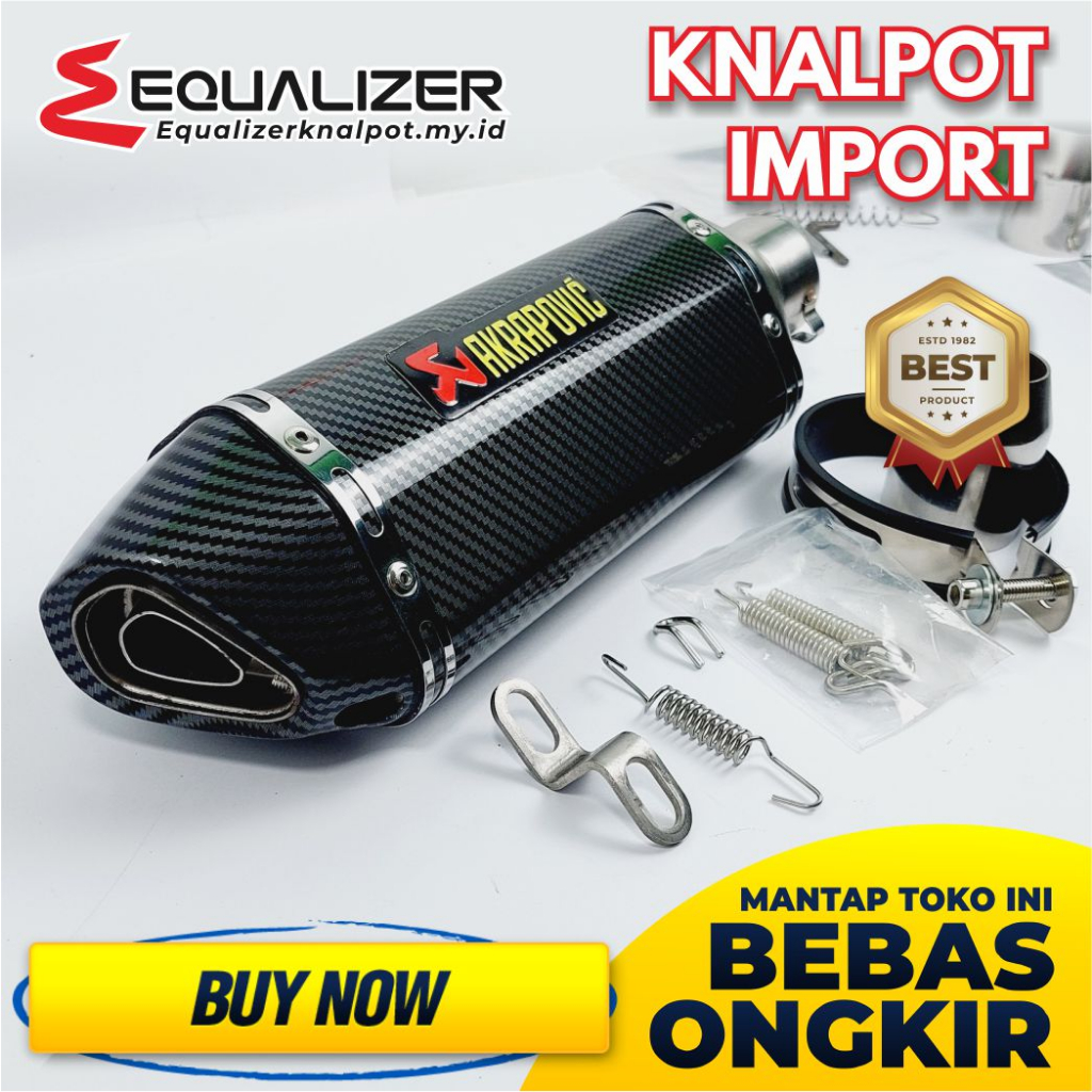 Jual Knalpot Motor Racing IMPORT Taiwan Akrapovic Hexagonal Carbon Printing - Silencer Only ...