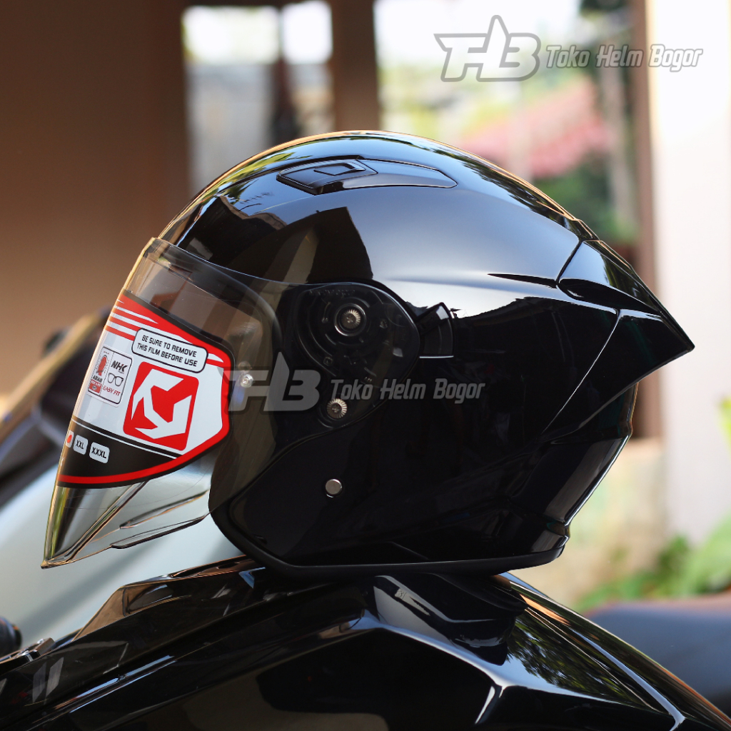 Jual NHK S1 GP Pro Plus BLACK glossy Ekstra visor Irridium | Shopee ...