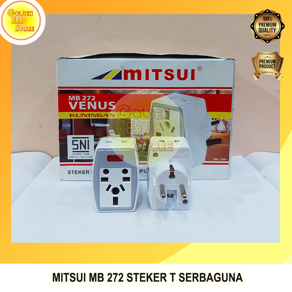 Jual MITSUI Steker T Serbaguna + Lampu Indikator /MB 272 Mitsui VENUS ...