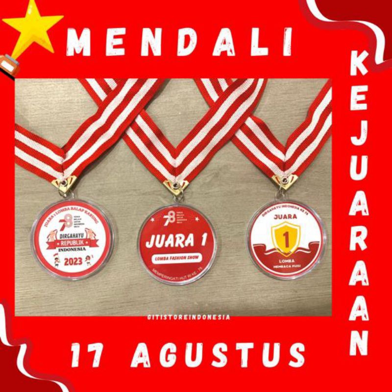 Jual SEHARI JADI Mendali Custom / Medali Perlombaan / Medali 17 ...