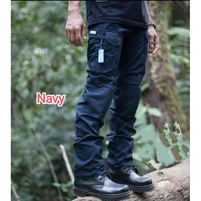 Jual Celana Panjang Tactical cargo pria Biru Navy / Celana Panjang ...