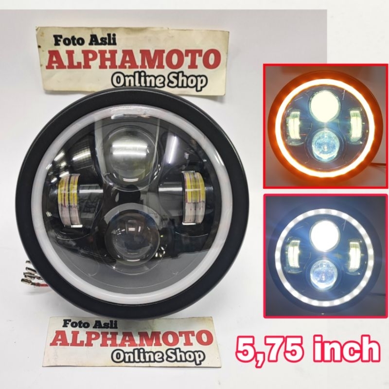 Jual headlamp daymaker bulat 5,75 inch lampu depan led 5.75 575 angle ...