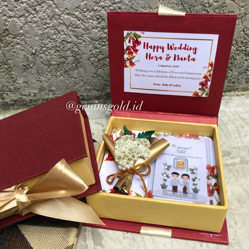 Jual [GOJEK/GRAB] PO 1 Hari - Paket Gift Box Microgold | Shopee Indonesia