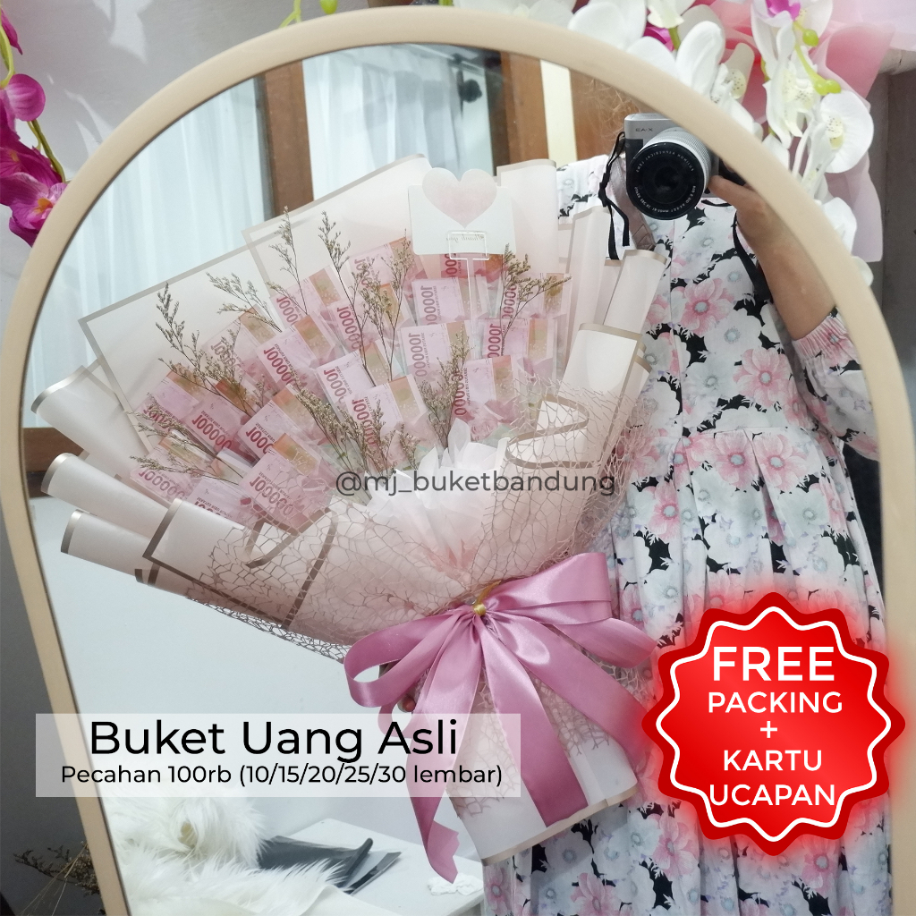 Jual Buket Uang Asli Pecahan 100ribu (1jt, 1.5jt, 2jt, 2.5jt, 3jt, 4jt ...