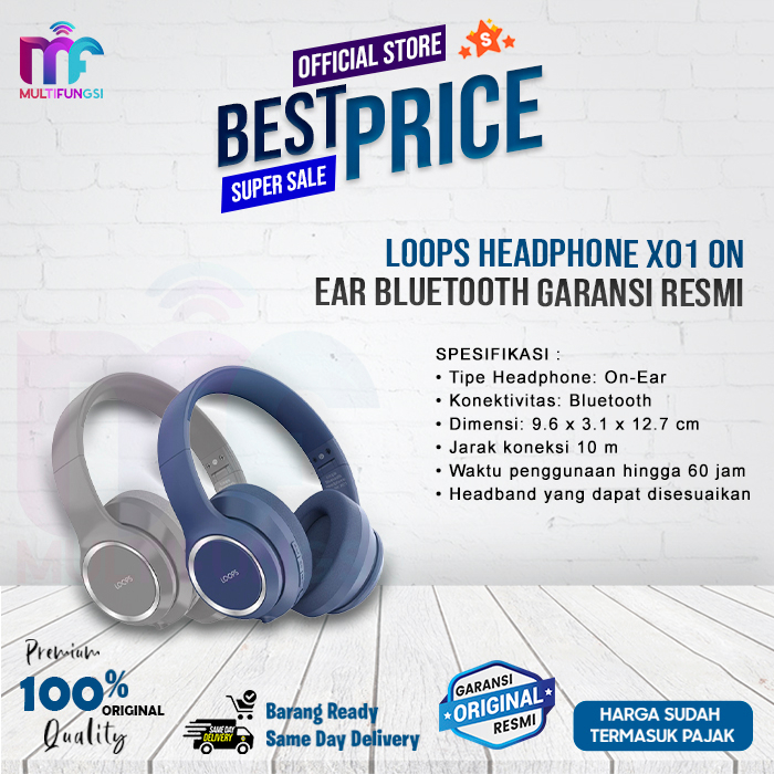 Jual Loops Headphone X01 On Ear Bluetooth Garansi Resmi | Shopee Indonesia