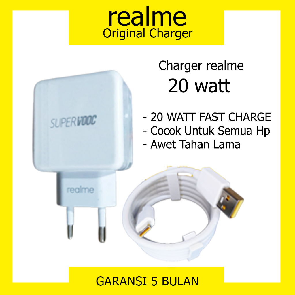Jual Charger Realme Original Fast Charging 4A 20 Watt | Shopee Indonesia