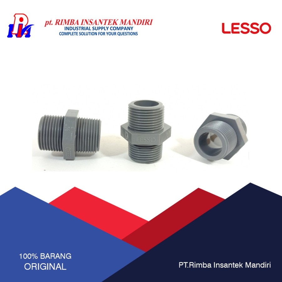 Jual Double Nepel / Double Nipple 1/2" inch PVC Lesso AW (Tebal) | Shopee Indonesia