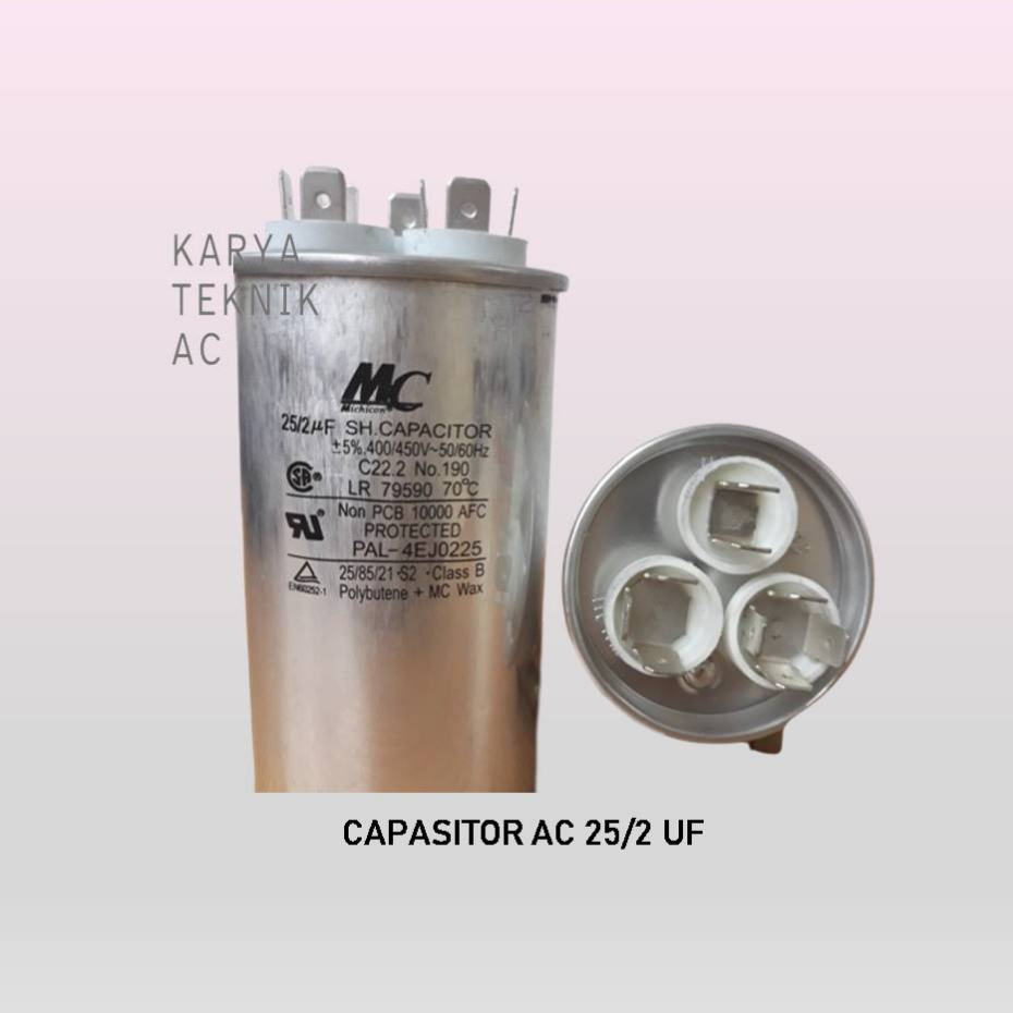 Jual CAPASITOR AC 25/2 UF MEREK MC | Shopee Indonesia
