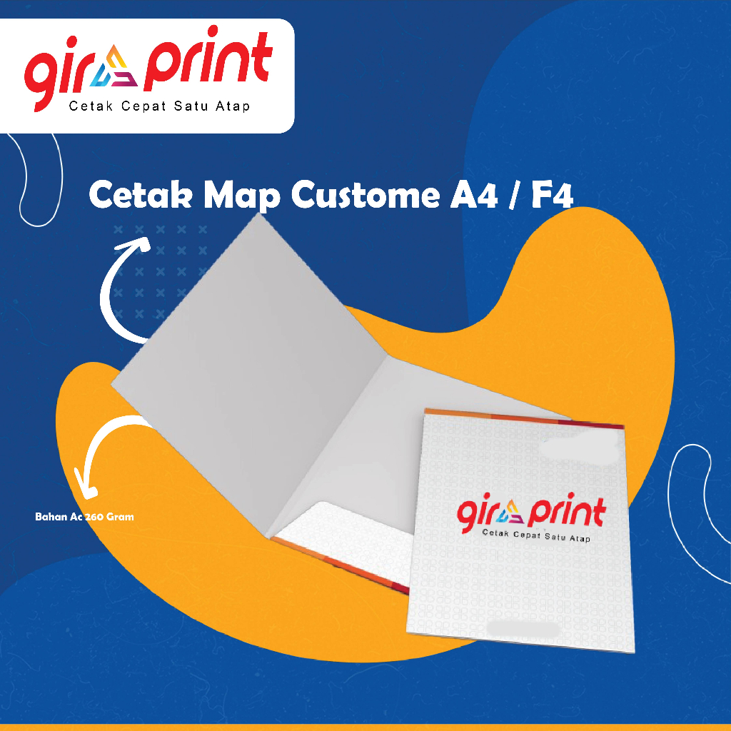 Jual Cetak Map Folder Perusahaan Custom A4 Kertas Art Carton Map Lipat ...