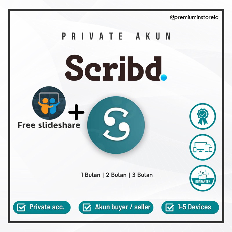 Jual Scribd premium + free slideshare (private) | Shopee Indonesia