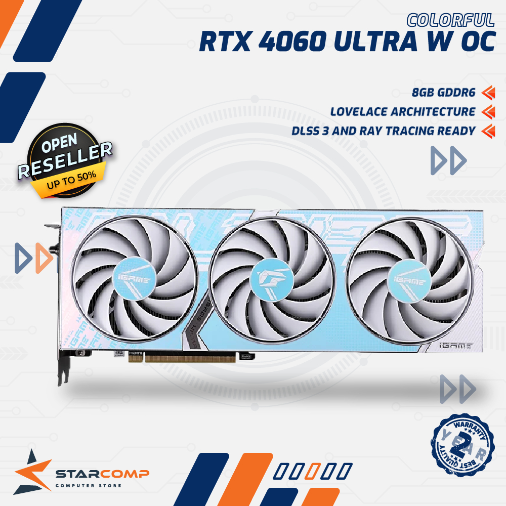 Jual Colorful iGame GeForce RTX 4060 Ultra W OC 8GB-V VGA RTX4060 ...